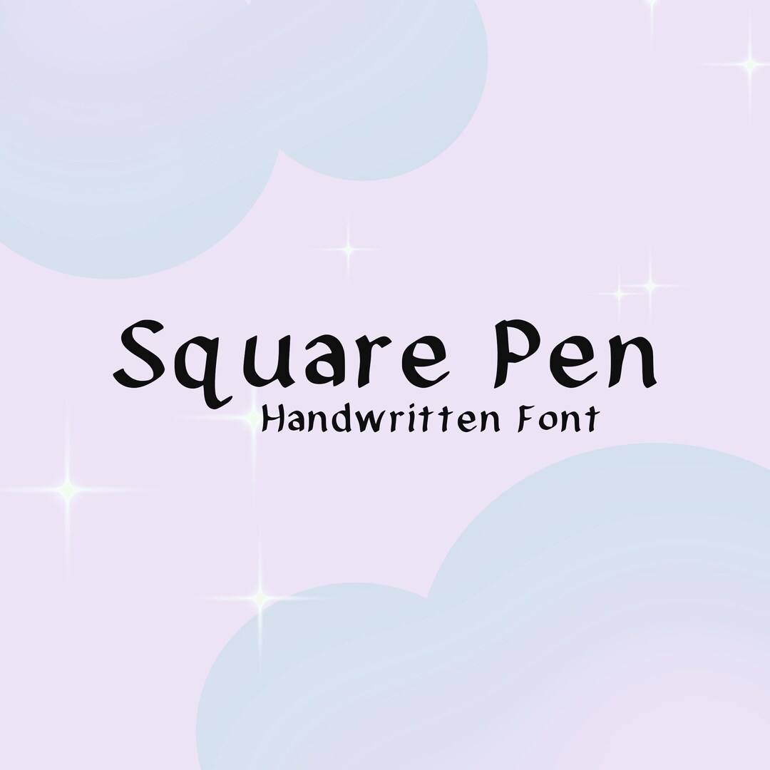 Square Pen Handwriting Font - Etsy