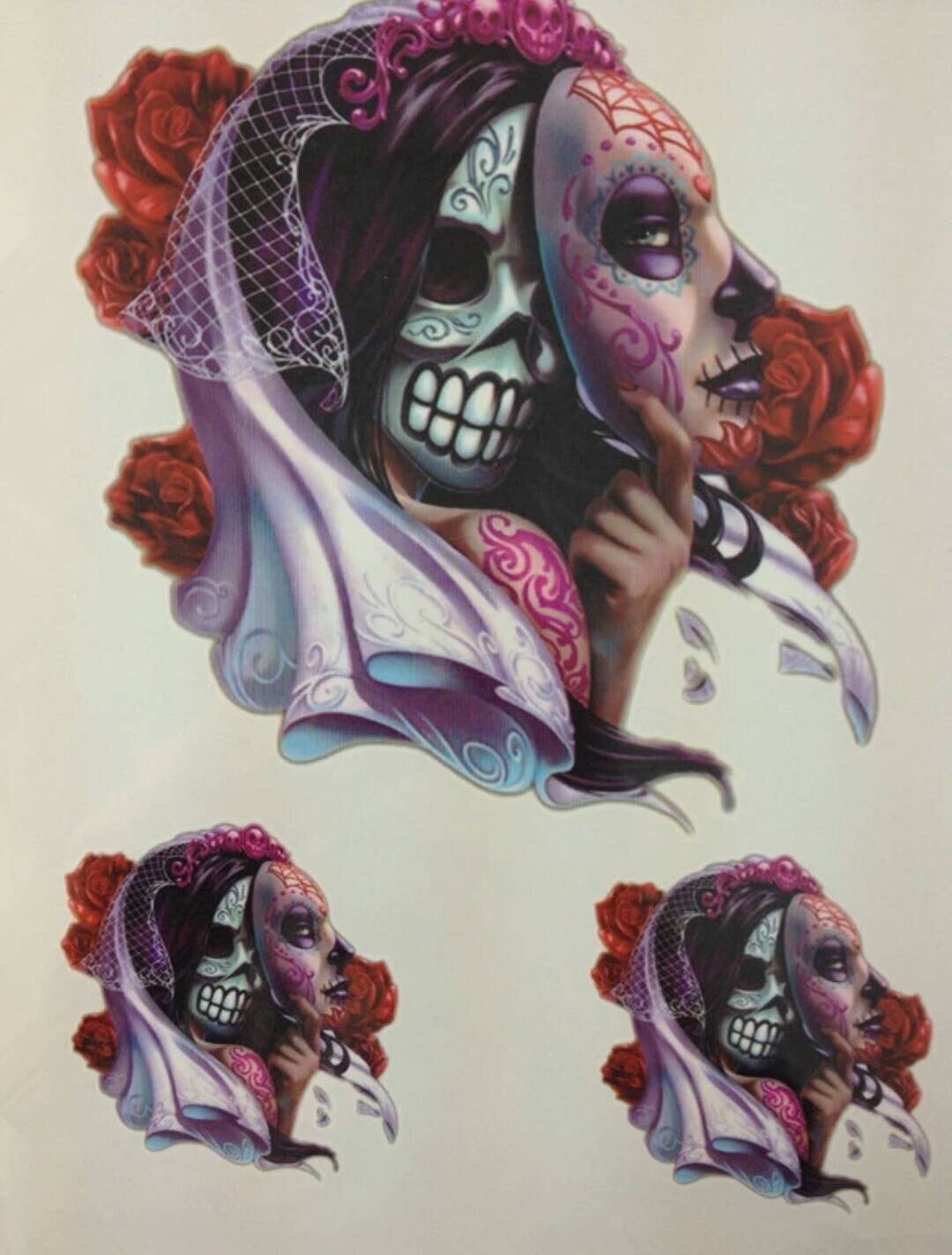 SKULL BRIDE Temporary Tattoo - Etsy