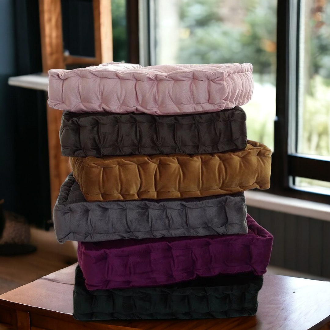 Tufted Bench Cushion, Bench Cushion, Velvet French Cushion, Customized ...