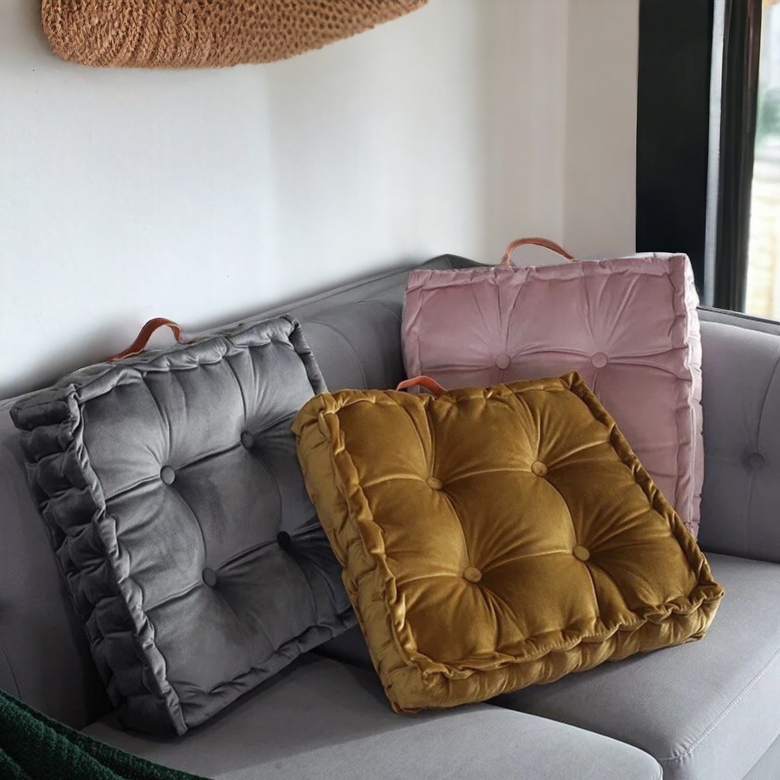 Tufted Bench Cushion, Bench Cushion, Velvet French Cushion, Customized ...