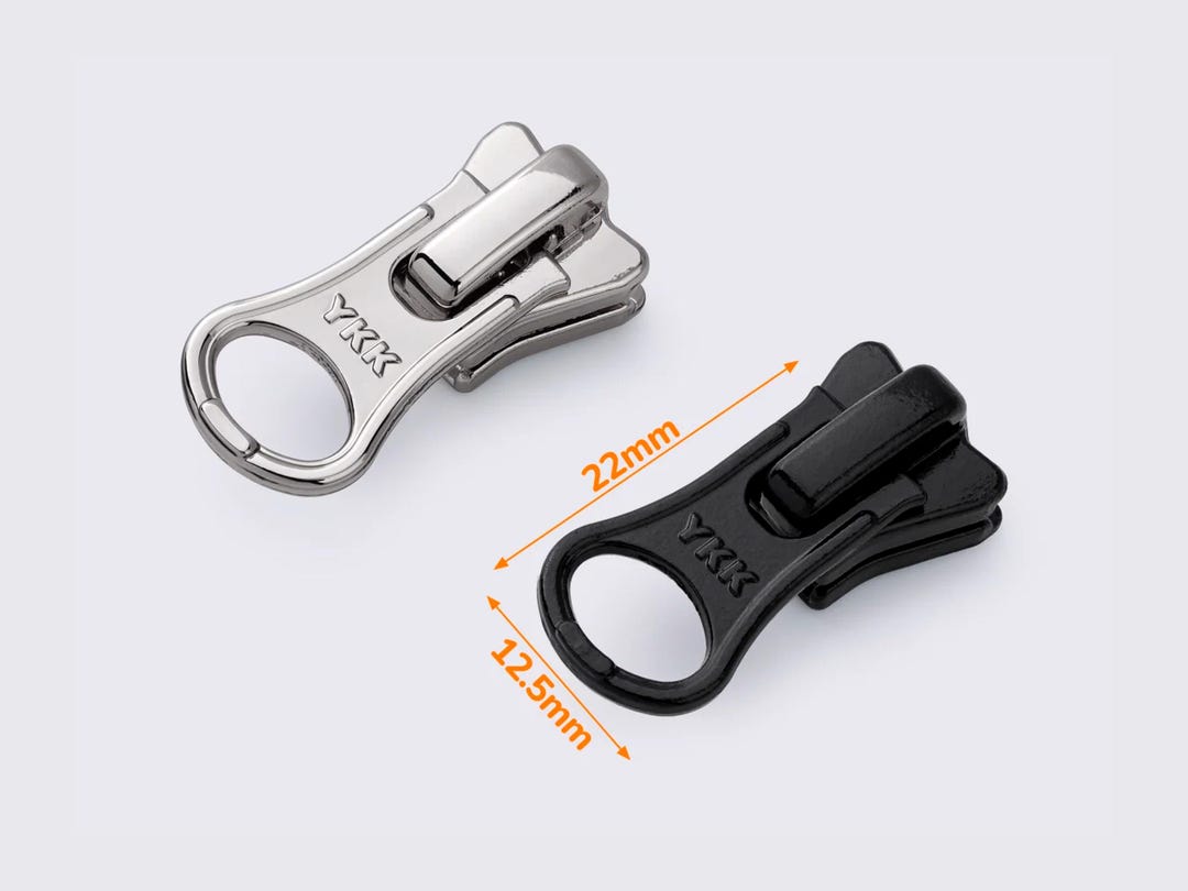 YKK Slider Zipper Runner for Tractor Zipper No. 5, Nickel | Black Color ...