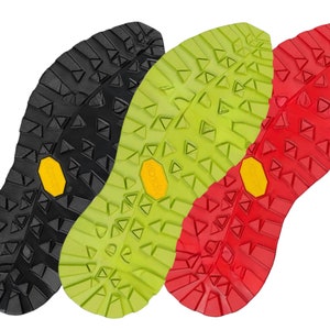 Shoe Sole for Sneakers VIBRAM ZEGAMA 1474 Black/lime/red Size 37-51 - Etsy