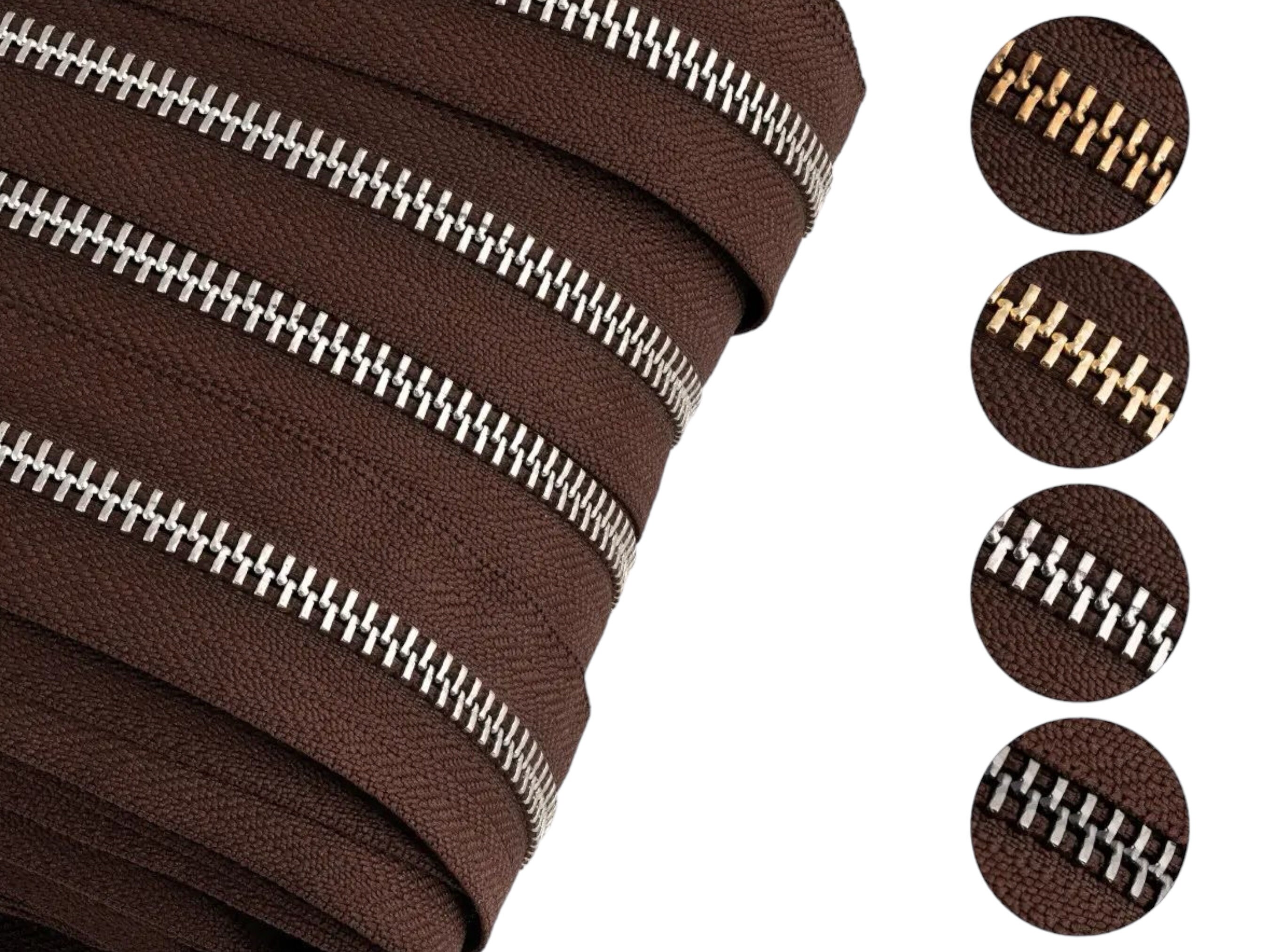Zipper YKK Metal Double-sided Roll No. 5 Seven Colors to Choose - Etsy