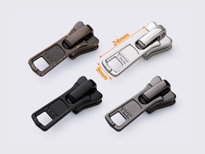 YKK Slider Zipper Runner for Tractor Zipper No. 5, Nickel | Black ...
