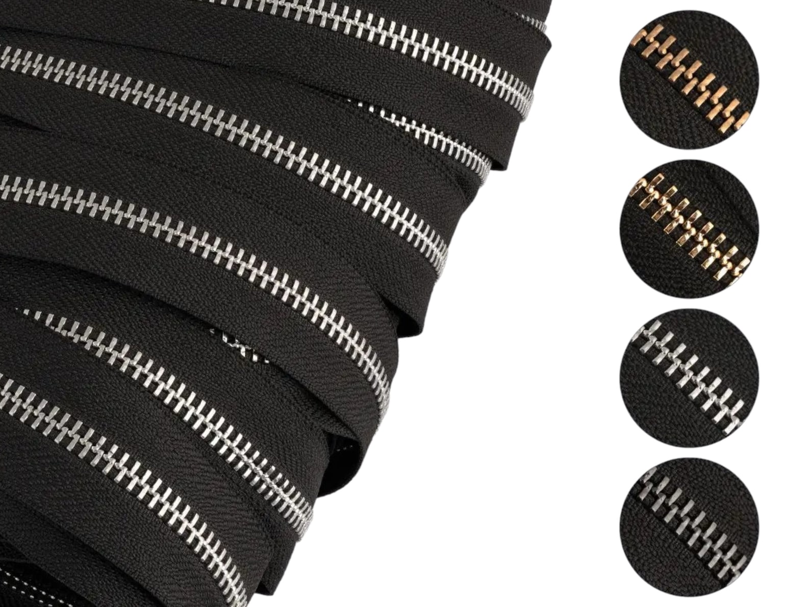 Zipper YKK Metal Double-sided Roll No. 5 Seven Colors to Choose - Etsy
