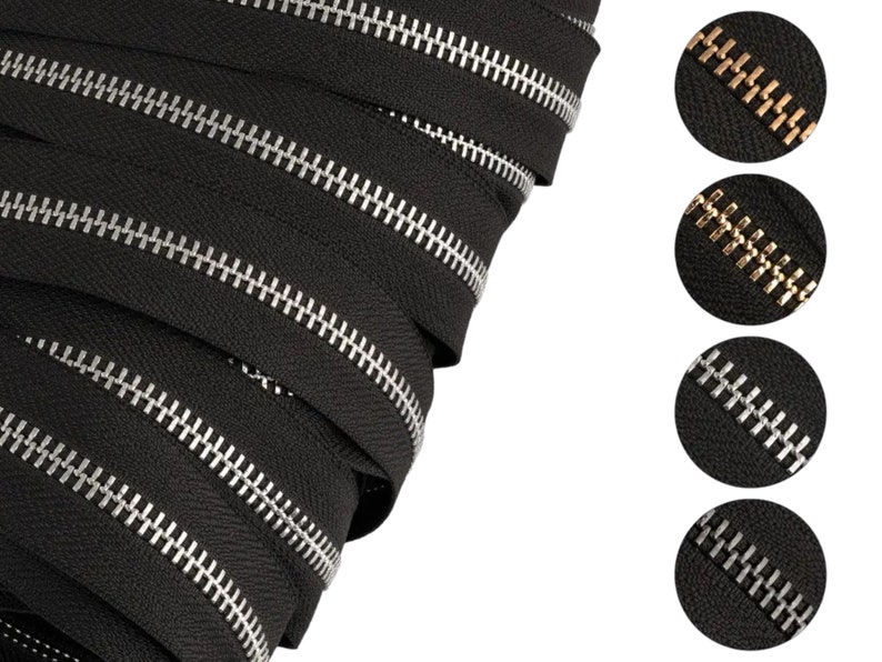 Zipper YKK Metal Double-sided Roll No. 5 Seven Colors to Choose - Etsy