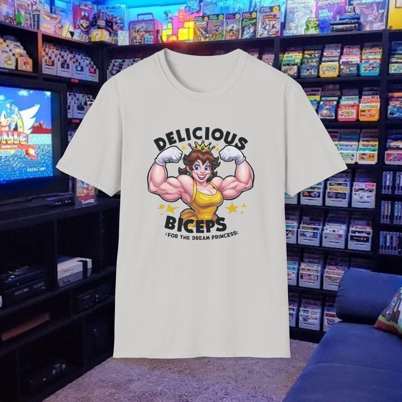 Parody Mario, Daisy, Princess Daisy, Arm Flexing, Work Out, Muscle ...