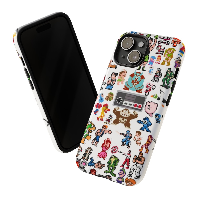 Retro 8 Bit Character Pixel Art Phone Case iPhone 16, 15, 14, Pro Max ...