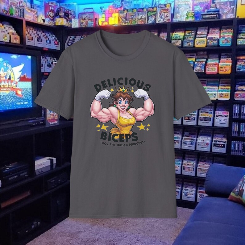 Parody Mario, Daisy, Princess Daisy, Arm Flexing, Work Out, Muscle ...