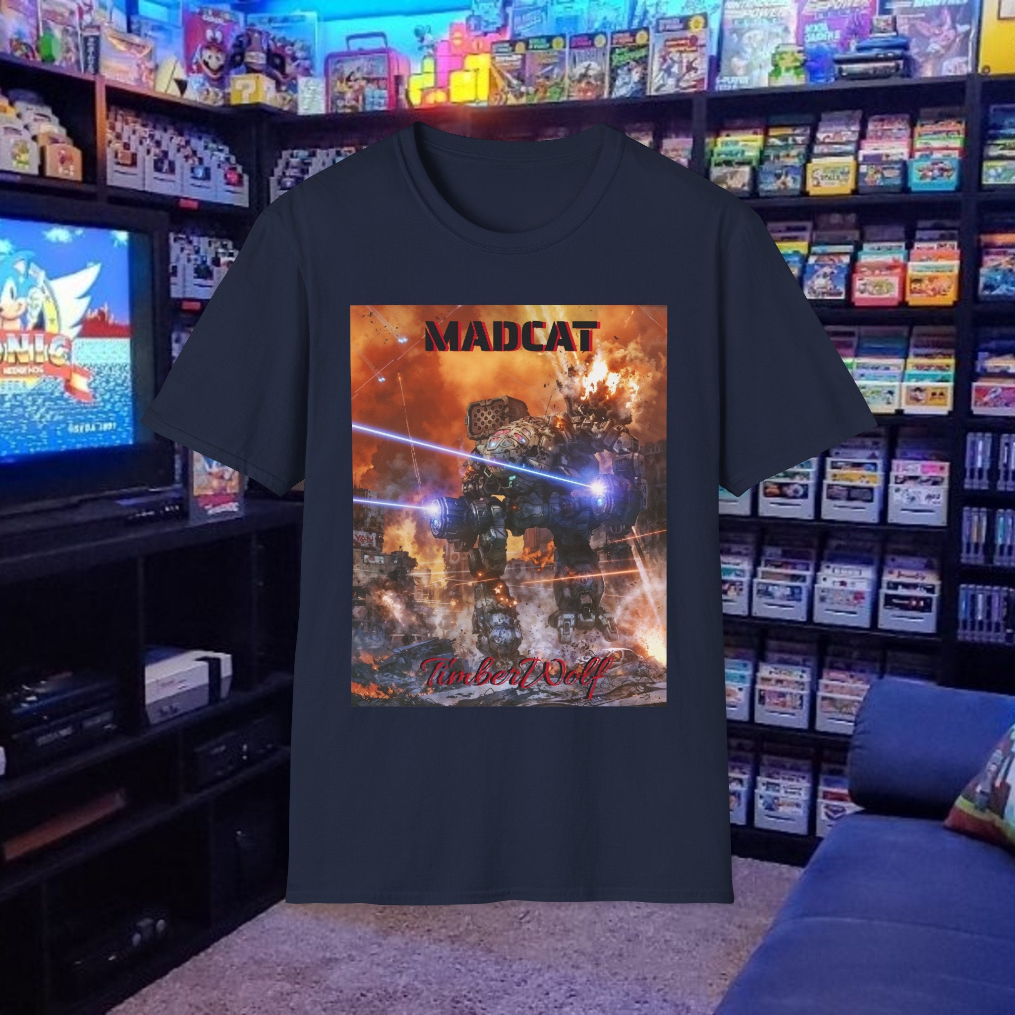 Mech Warrior Battletech MADCAT Mech Fanart T Shirt Robot Mecha Video ...