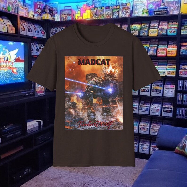 Mech Warrior Battletech MADCAT Mech Fanart T Shirt Robot Mecha Video Game Shirt Board Game Shirt ...
