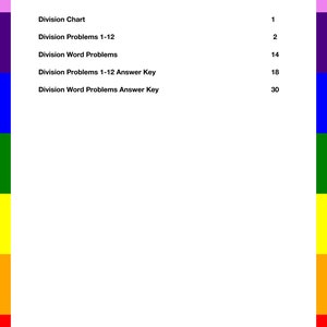 Division Worksheets 1-12 Digit Numbers, Division Table, Word Problems ...