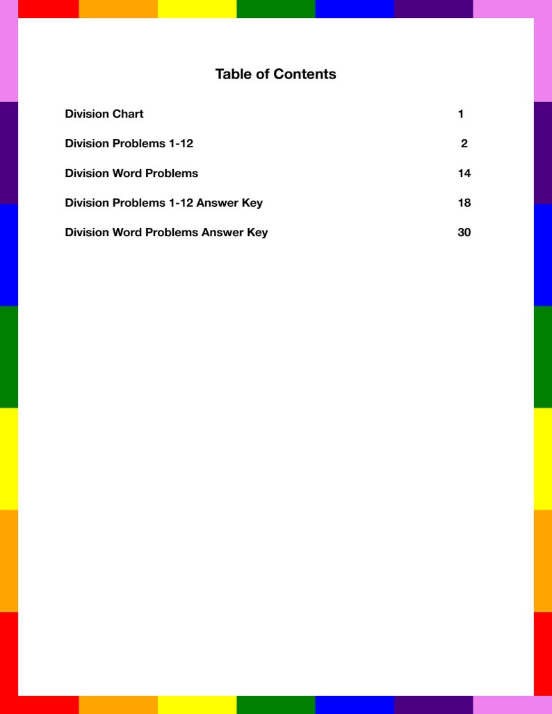 Division Worksheets 1-12 Digit Numbers, Division Table, Word Problems ...