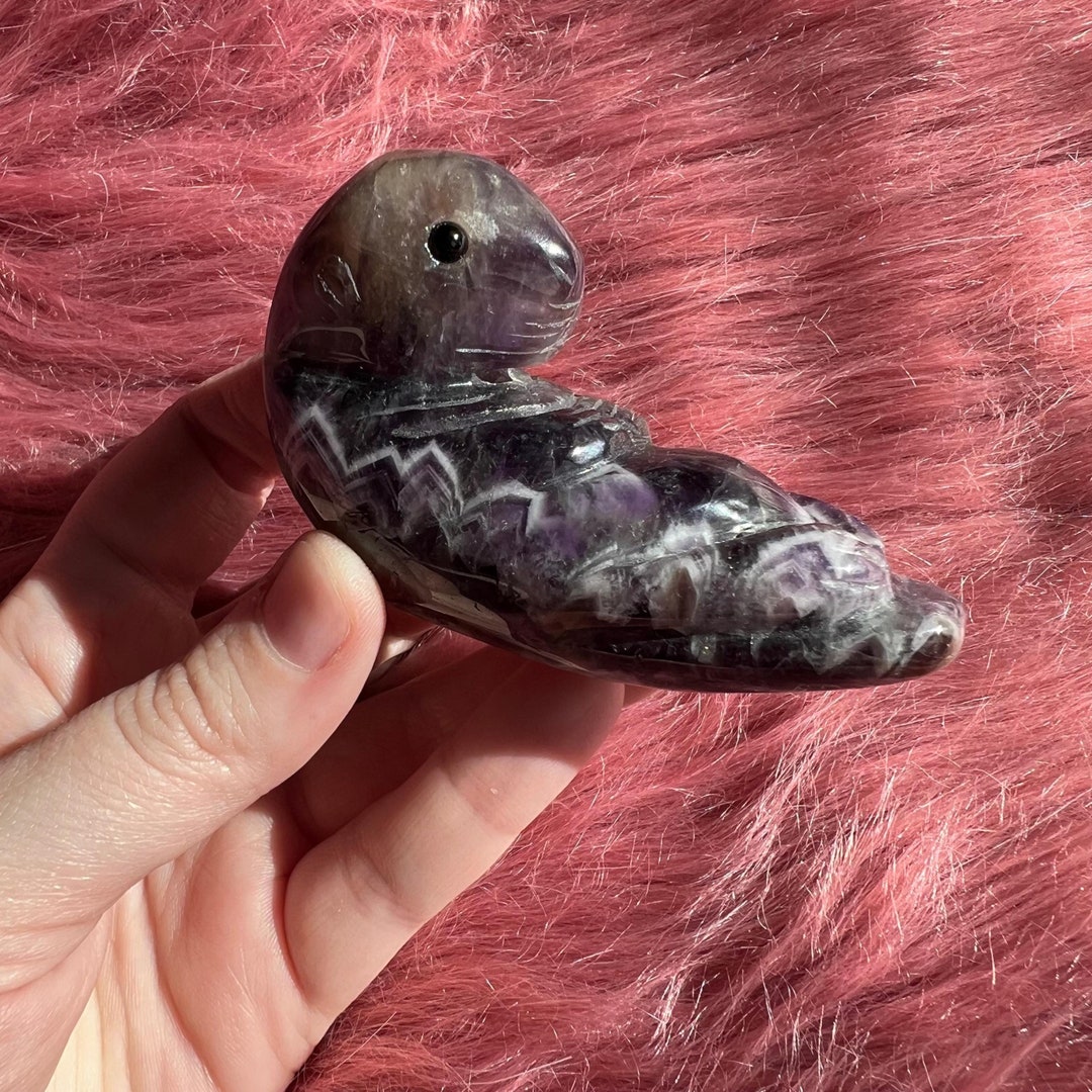 ONE 1 Stunning Dream Amethyst Otter Crystal Carving B - Etsy