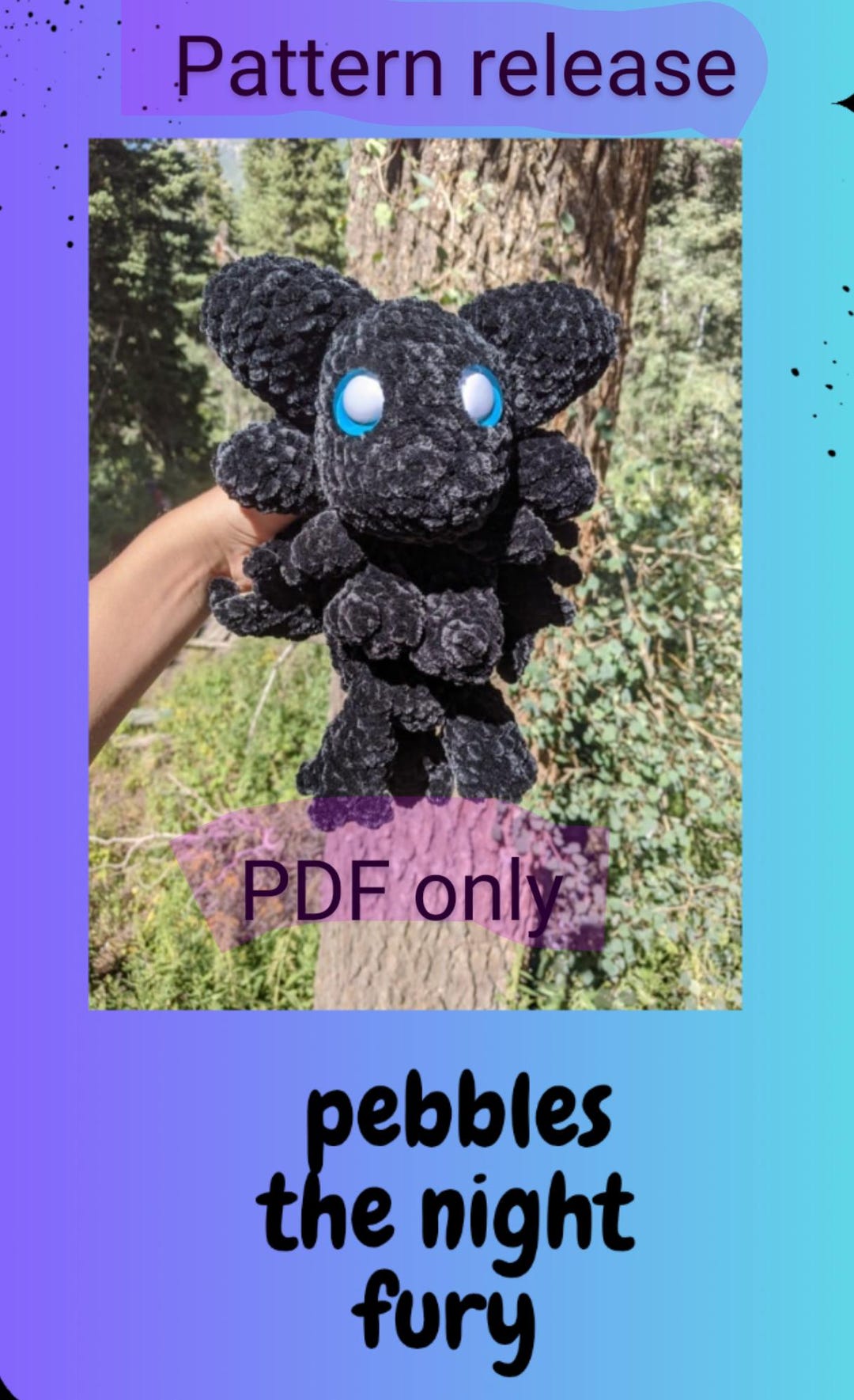Night Fury Crochet Snugler Pattern - Etsy