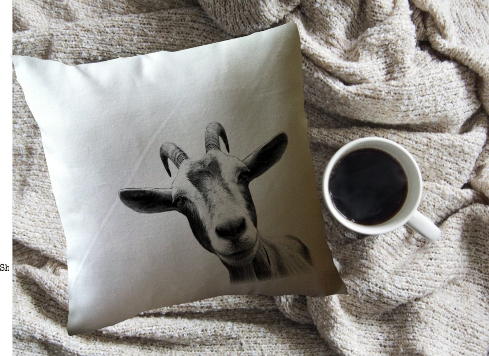 Funny Goat Decorative Throw Pillow | Etsy
