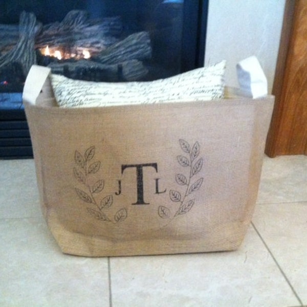 Burlap Monogram - Etsy