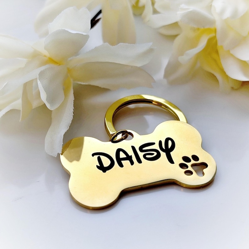 Bone Dog Tag, Dog ID Tag, Custom Engraved Dog Name Tag, Quality Dog Tag ...