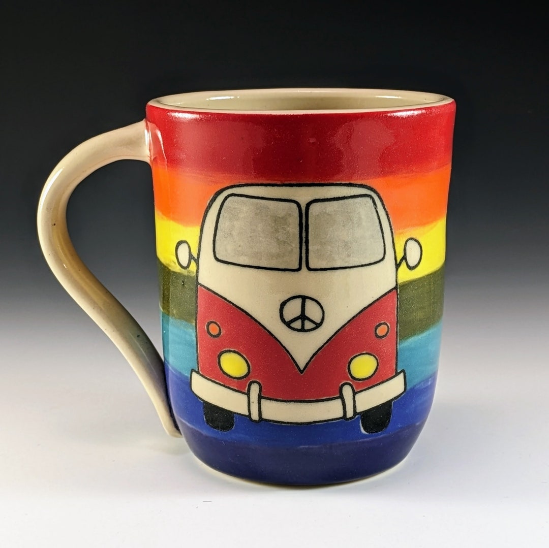 Volkswagen Bus Mug Rainbow VW Bus VW Van Mug - Etsy