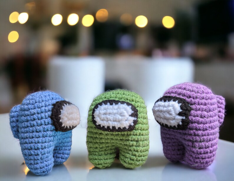 Cute Amigurumi Crochet Pattern, Among Us, Crochet Keychain, Kawaii ...