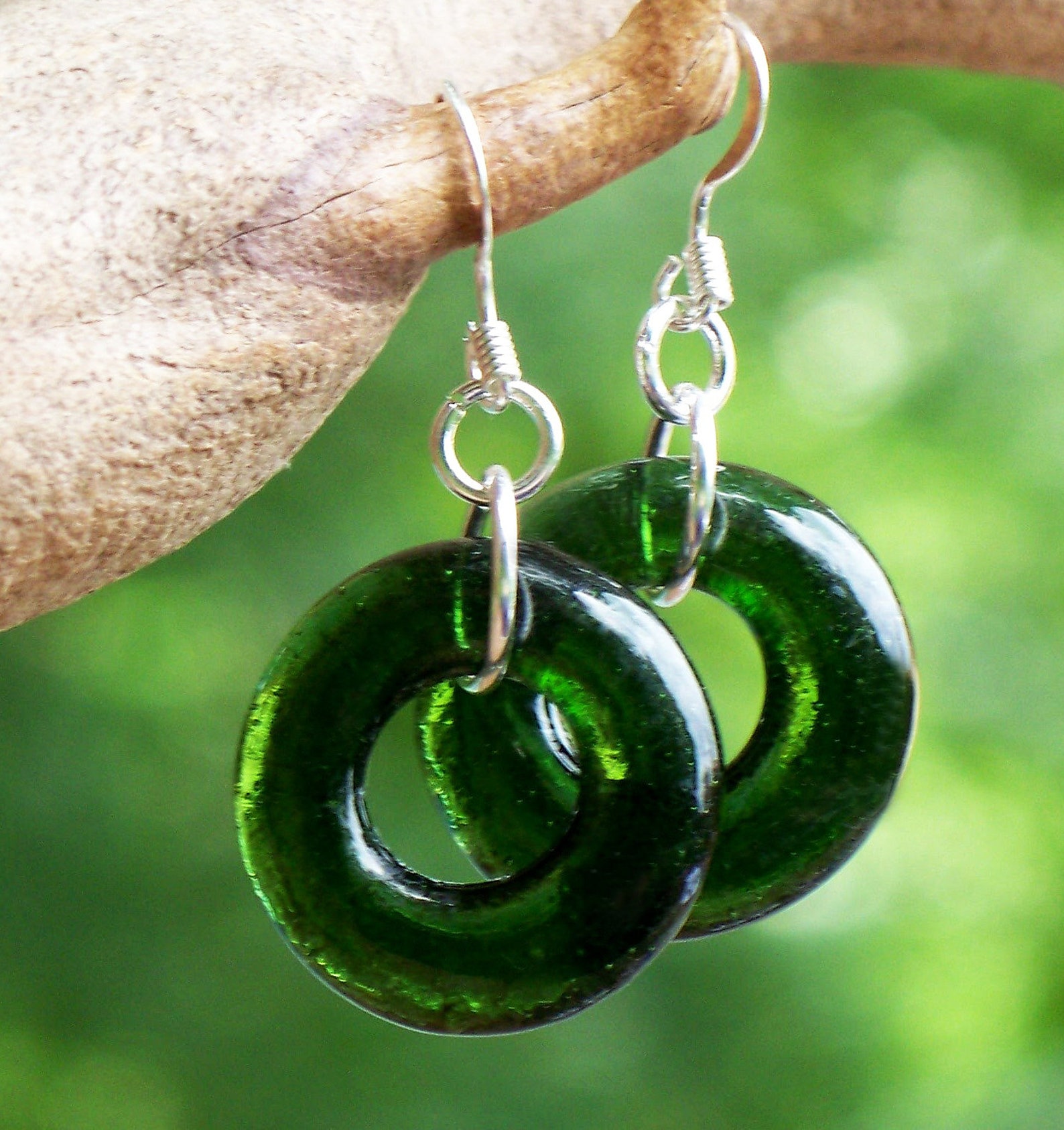 Recycled Early 1900's Olive Wine Bottle Glass Hoop | Etsy