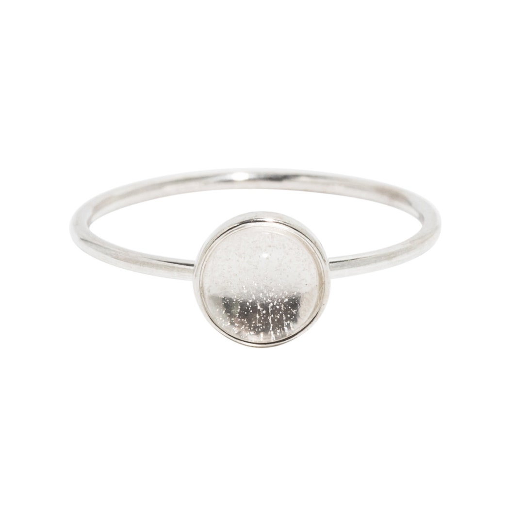 Recycled Vintage Milk Bottle and Sterling Silver Stacking Ring - Etsy