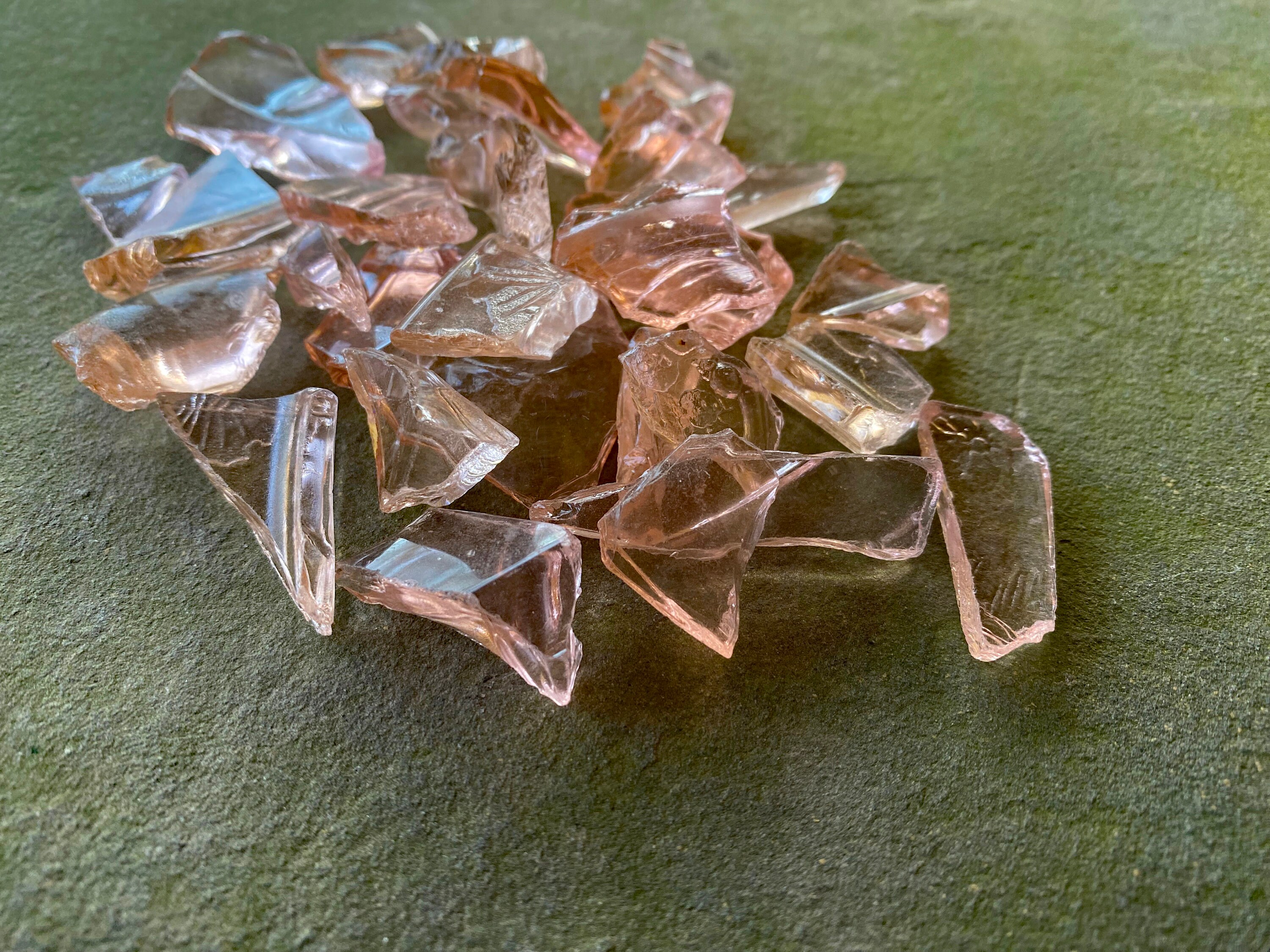 Recycled Antique Pink Depression Glass Vintage Lace Necklace - Etsy