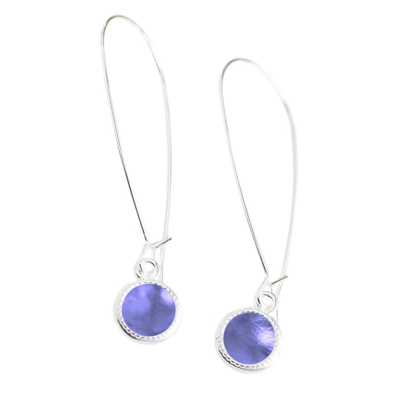 Glass Drop Purple Earring - Etsy