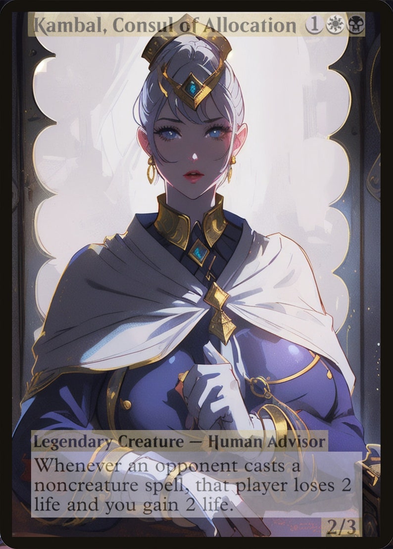 Kambal, Consul of Allocation MTG Proxy Anime Waifu - Etsy