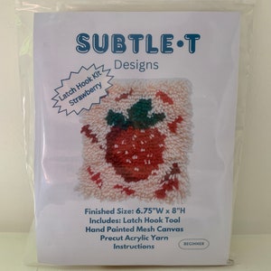 Strawberry Latch Hook Kit - Etsy