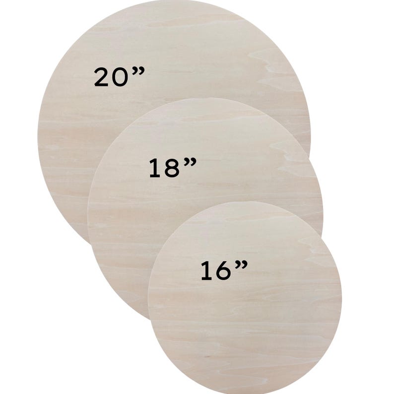 16" 18" 20" 1/2 Inch Birch Circles for Ever Type of Signs - Wedding and ...