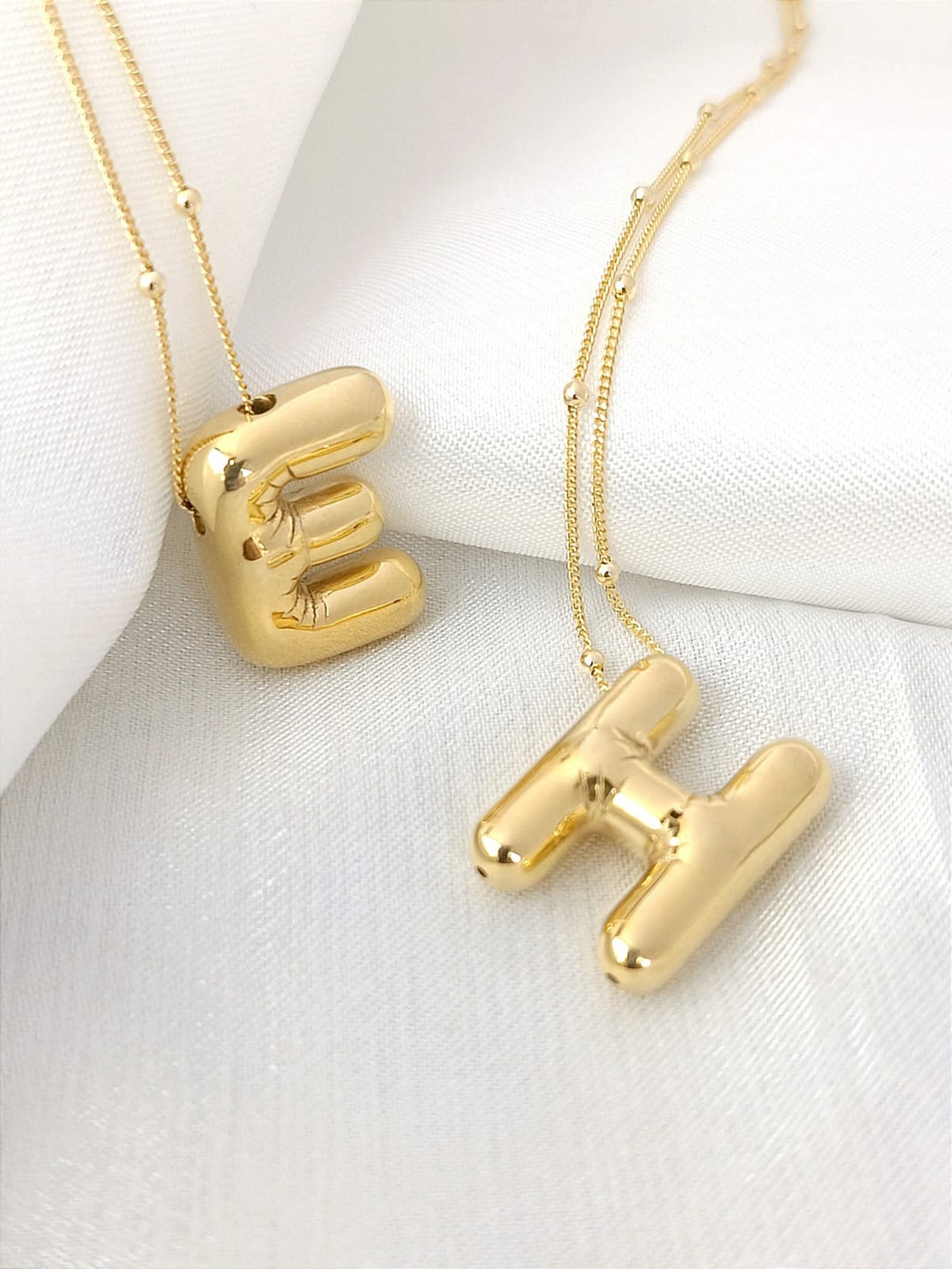 Sterling Silver Personalized Balloon Letter Pendant-dainty Letter ...