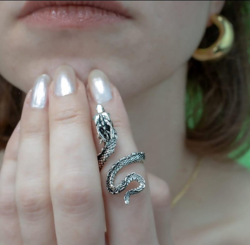 Dragon Ring-sterling Silver Adjustable Dragon Ring-hand Made Ring ...