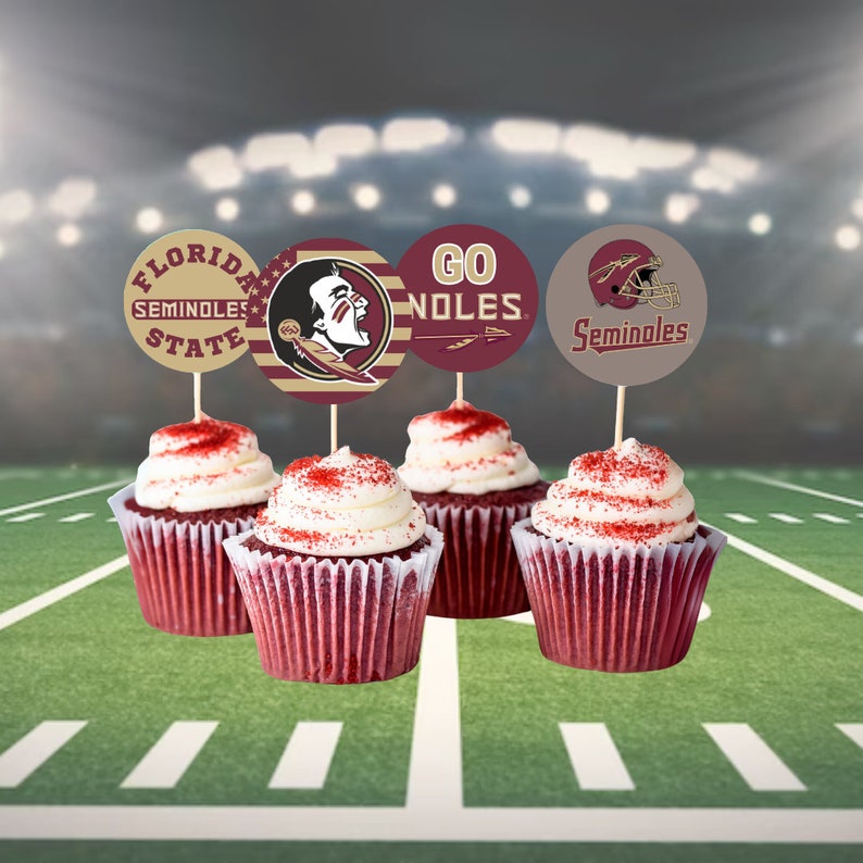 Seminoles, Fsu Inspired Cupcake Toppers, Fsu Graduation Cake Topper ...