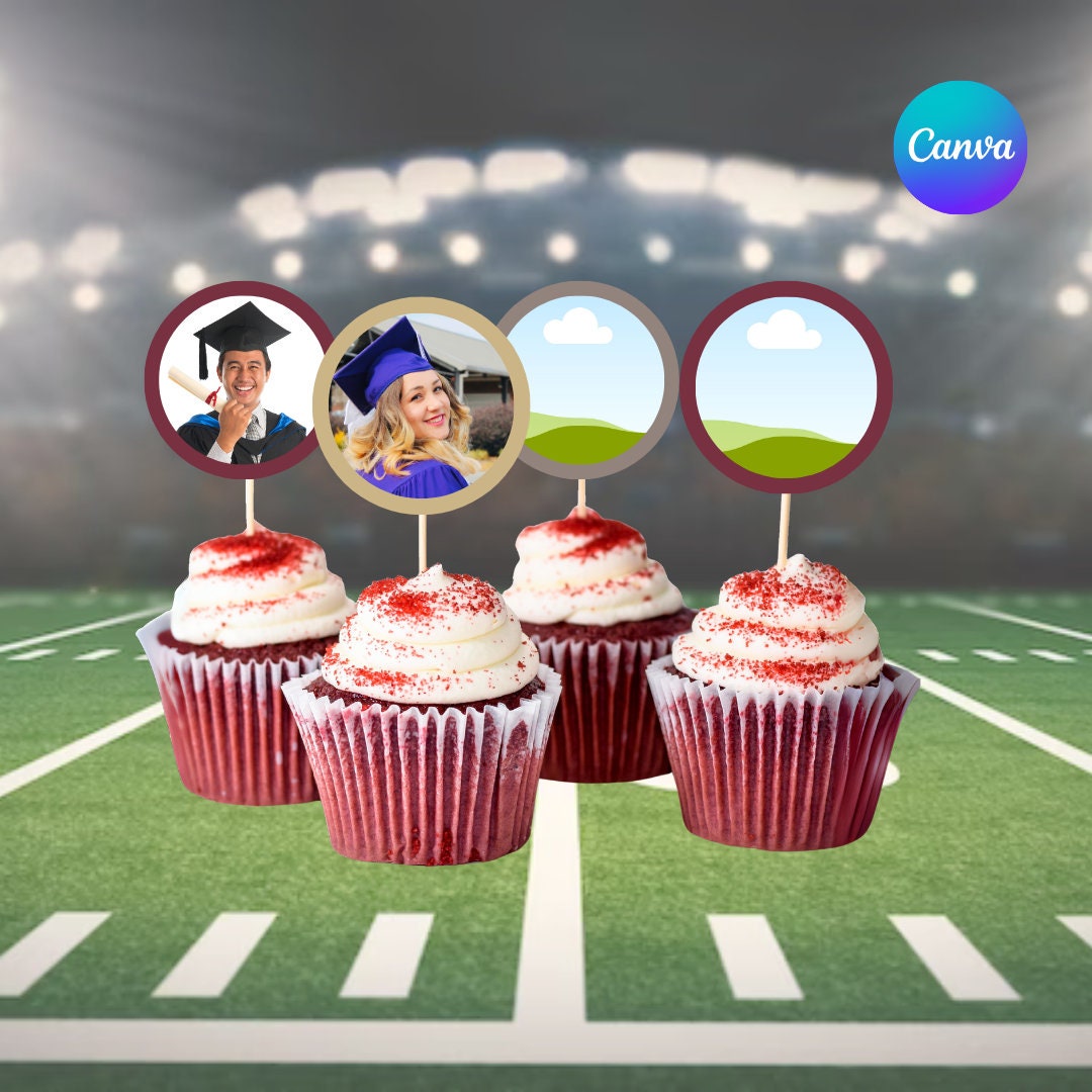 Seminoles, Fsu Inspired Cupcake Toppers, Fsu Graduation Cake Topper ...