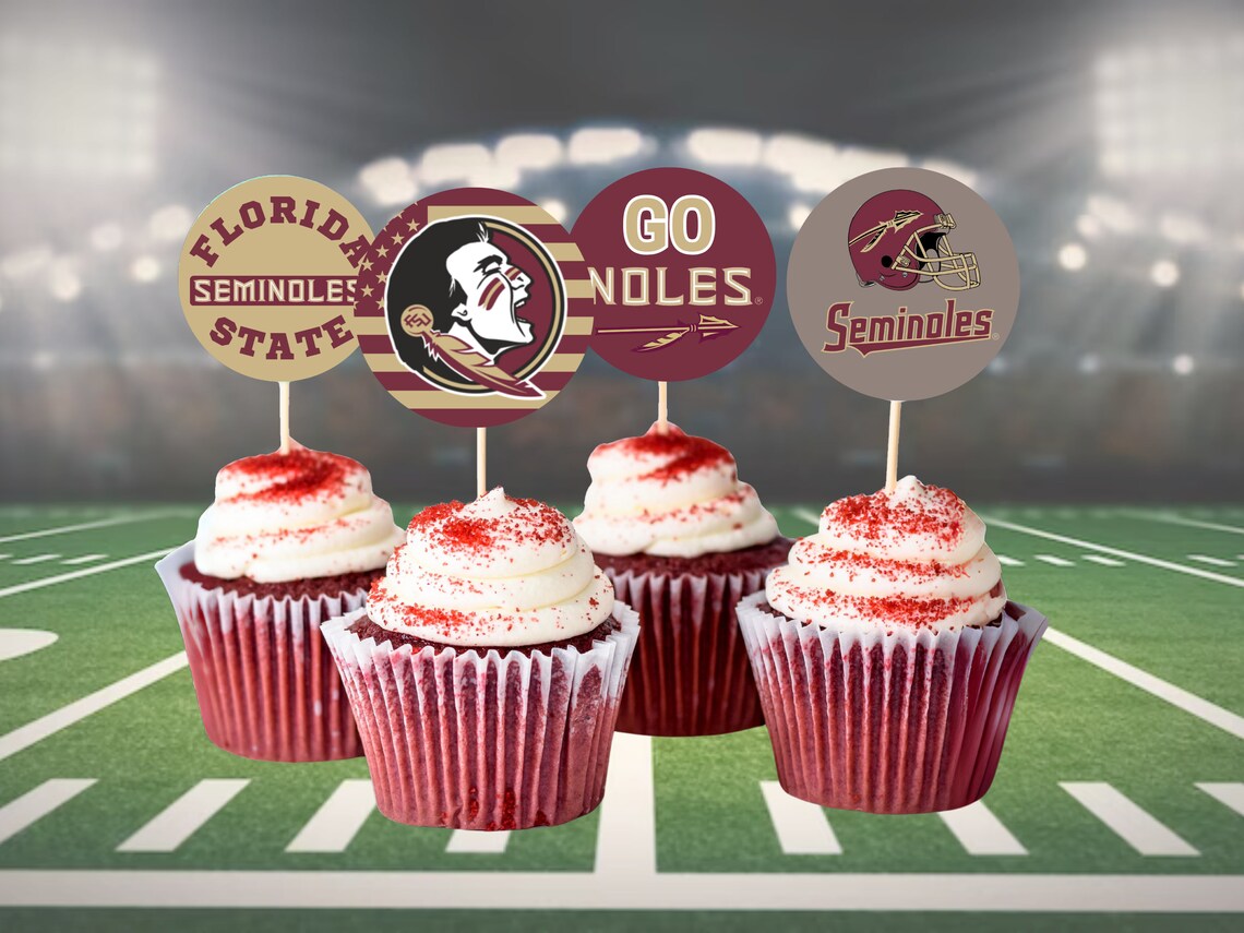 Fsu Cupcake Toppers, Fsu Graduation Topper, Fsu Graduation Cake Topper ...