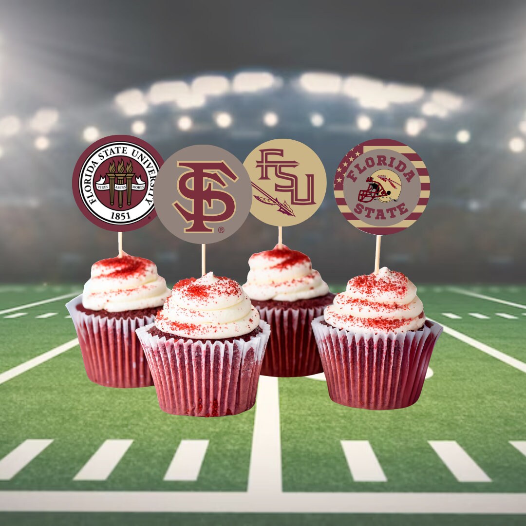 Seminoles, Fsu Inspired Cupcake Toppers, Fsu Graduation Cake Topper ...