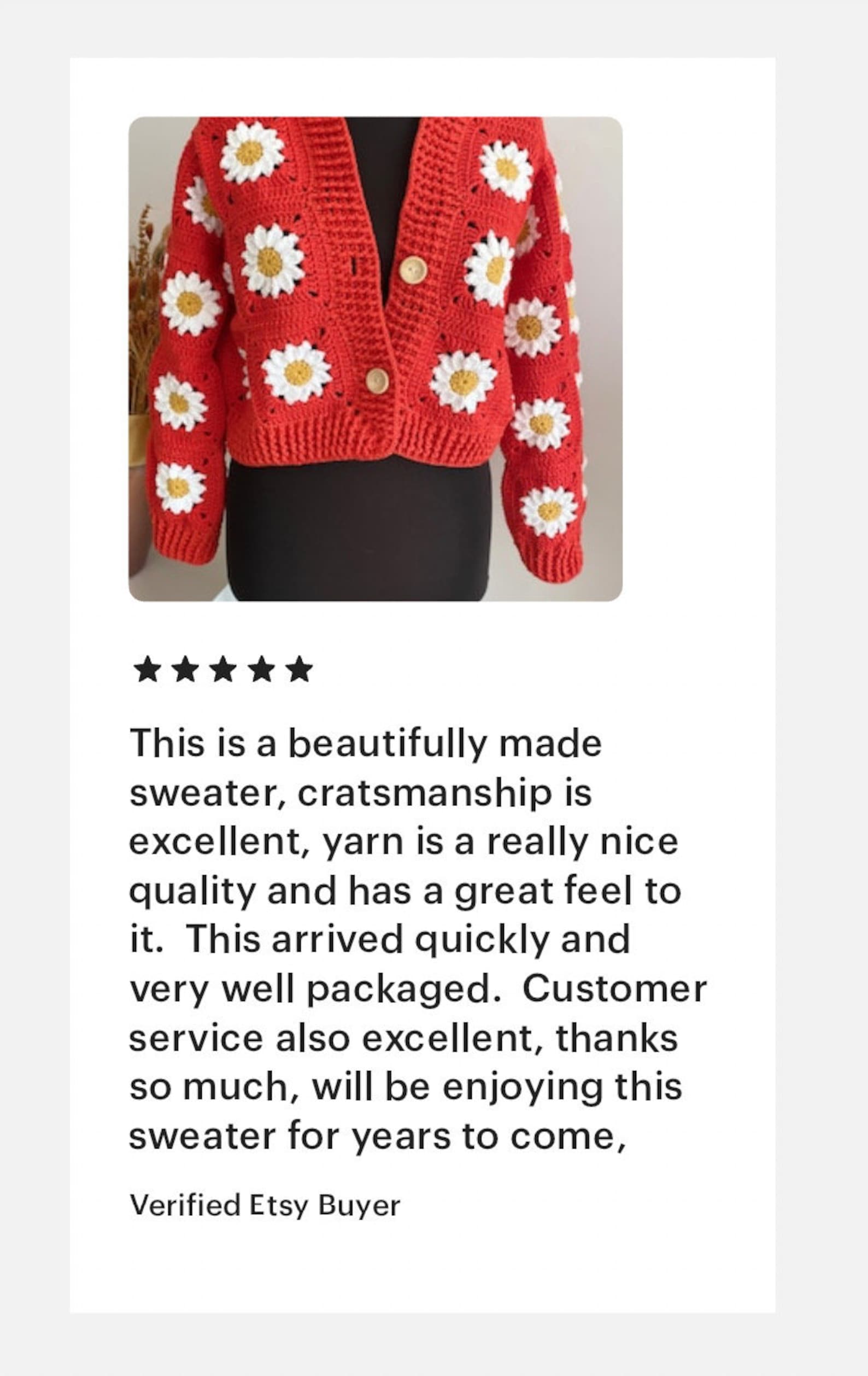 Sunflower Crochet Cropped Red Cardigans for Women, Knitted Floral ...