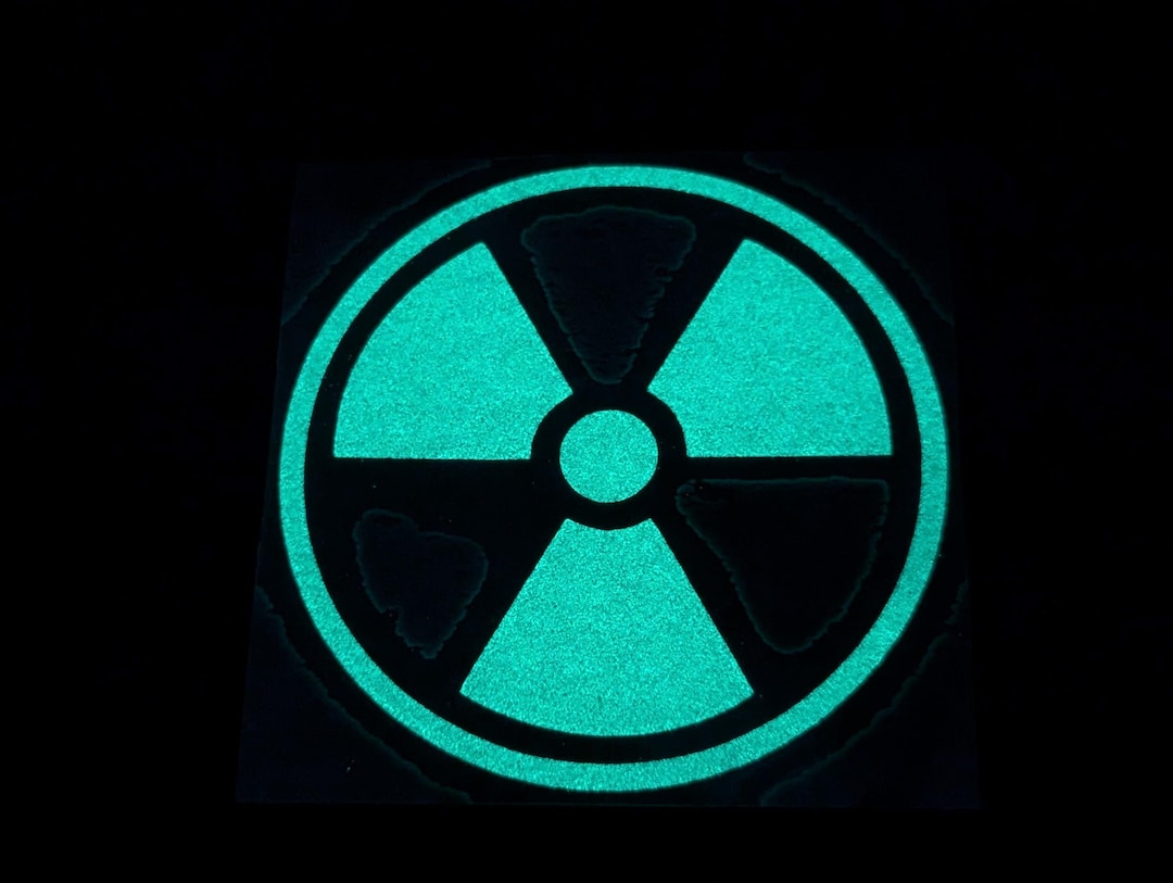 Glow in the Dark Radioactive Trefoil Vinyl Decal - Etsy
