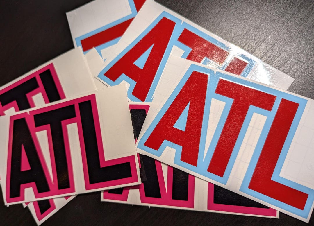 ATL Two-tone Vinyl Decal - Customizable Colors - Etsy
