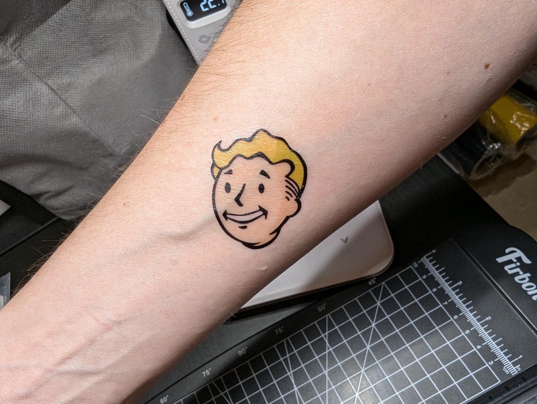 Fallout Vault Boy Temporary Tattoo 4 Pack - Etsy