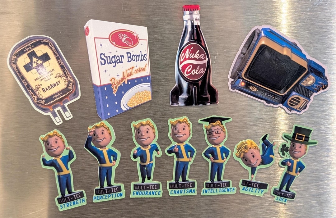 Fallout 76 Magnet Set - 5 Piece Set - Gamer Gift - Video Game Decor ...