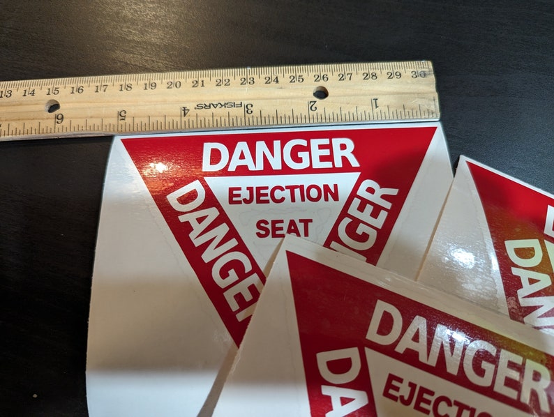 Ejection Seat Warning Decal for the Pilot in You - Etsy