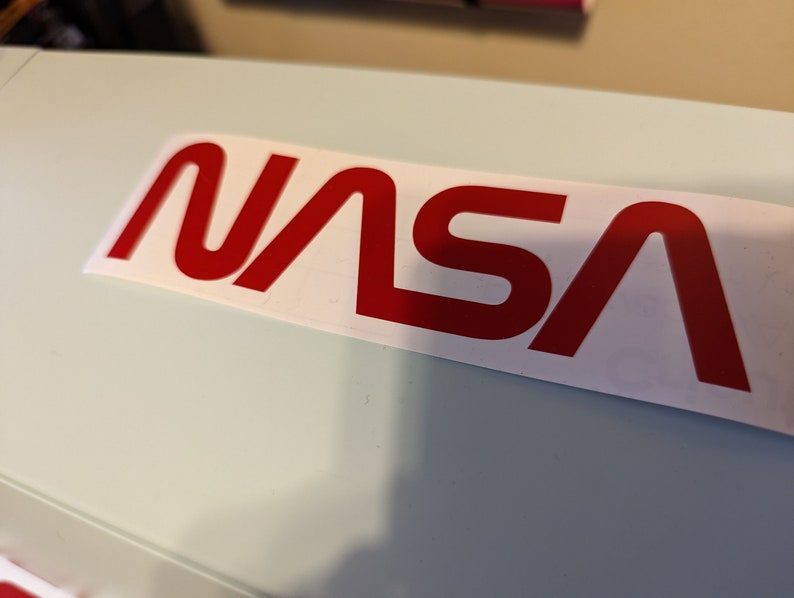 NASA Worm Logo Vinyl Decal 6 Wide - Etsy