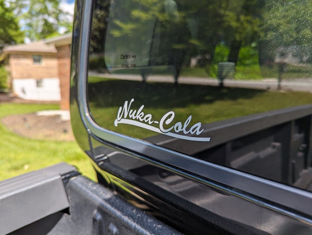 Nuka Cola Refresh Your Gear! - 5.75" Fallout Decal (white, Red, Silver ...