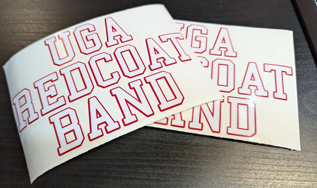UGA Redcoat Band Vinyl Decal - 2 Tone - Etsy