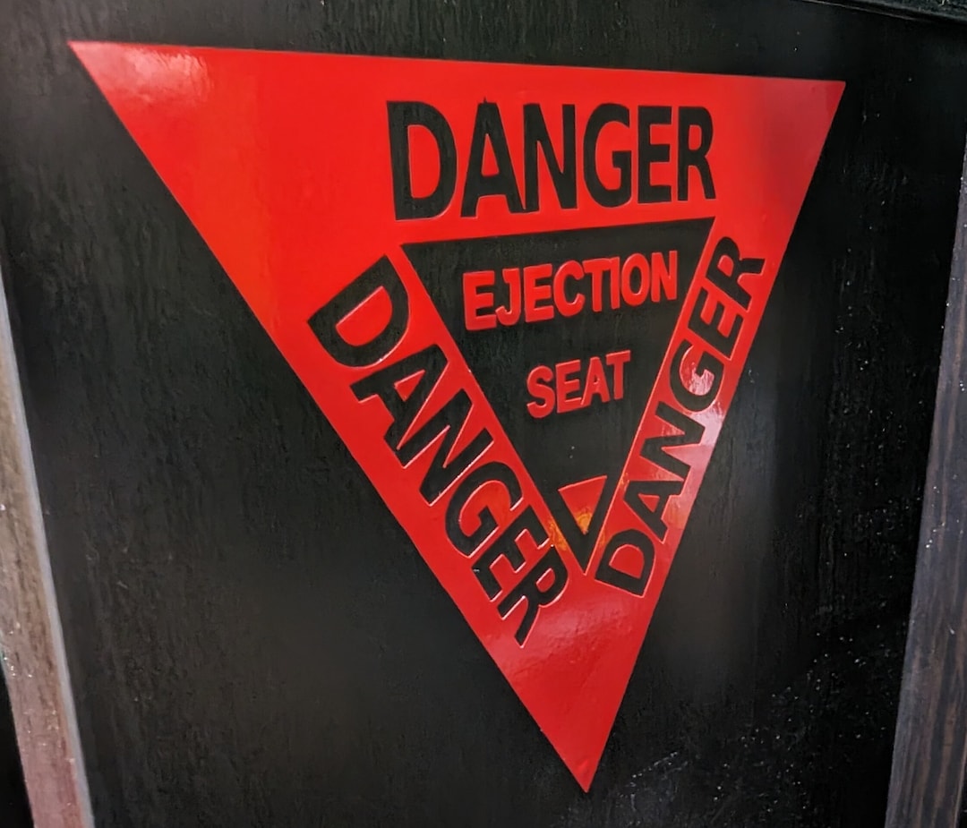 Ejection Seat Warning Decal - for the Pilot in You! - Etsy