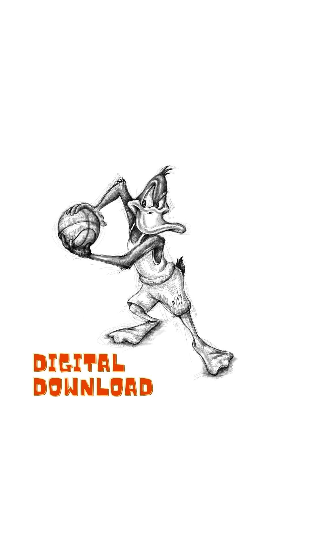 Daffy Duck, Dorlock Homes, Basketball, Spacejam, Digital Downloadable ...