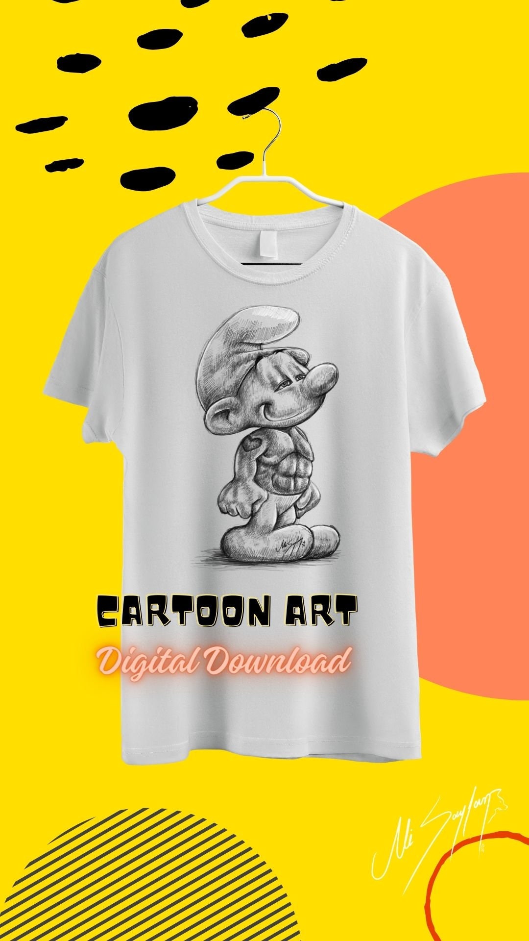 Hefty Smurf, Smurfs PNG, Drawing Smurfs, Digital Download, Image Cut ...