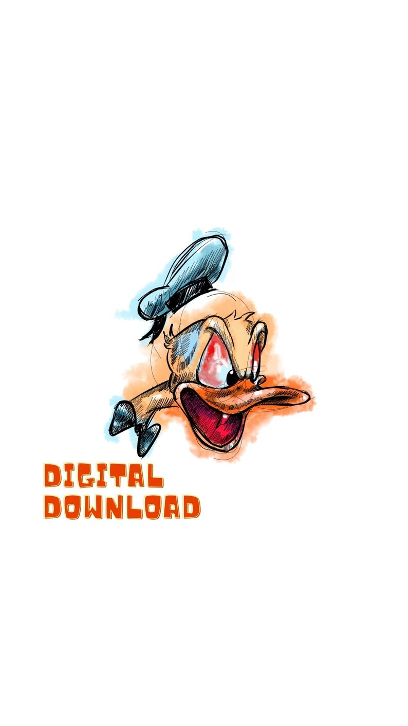 Donald Duck PNG, Watercolor Dısney Digital Download, Image Cut Files ...